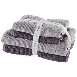 Vossen Frottierset Batoni, Grau, Textil, 4-teilig, Uni, ISO 9001, Fkt, Made in Austria, Oeko-Tex&reg; Standard 100, hochwertige Qualit&auml;t, Badtextilien, Handtuch-Sets