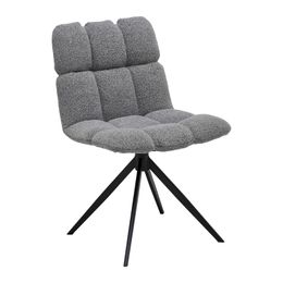 Stuhl Malu Grau Boucle drehbar Gepolstert