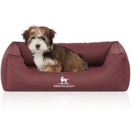 Knuffelwuff Orthop&auml;disches Wasserabweisendes Hundebett Leon aus Velours mit Handwebcharakter