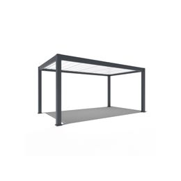 Pergoline Carport aus Aluminium 3 m x 5,3 m anthrazit