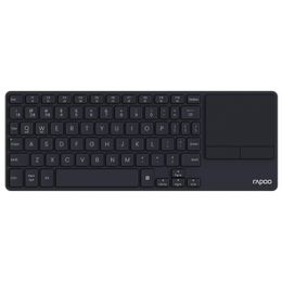 RAPOO E2810M Smart TV Multi-Media Wireless metal Keyboard black DE