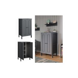 Vitalispa Kinderkleiderschrank Ajaton Grau 70 x 120,6 cm