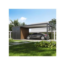Weide Carport aus Aluminium mit Schuppen 3 x 7,2 M Garage anthrazit Auto&uuml;berdachung?