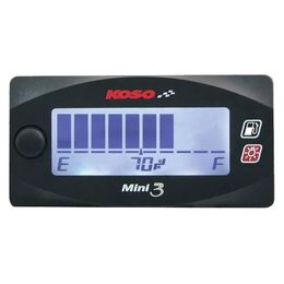 Benzinstands-Messer KOSO Tankanzeige Mini Style 3, wei&szlig; beleuchtet