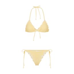 Lscn By Lascana Bikini Damen Gr&ouml;&szlig;e M hellgelb / wei&szlig;