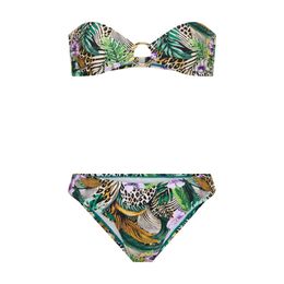 Lscn By Lascana Bikini Damen Gr&ouml;&szlig;e M braun / gr&uuml;n / lavendel / wei&szlig;
