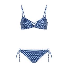 Lscn By Lascana Bikini Damen Gr&ouml;&szlig;e XXL hellblau / dunkelblau