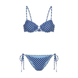 Lscn By Lascana Bikini Damen Gr&ouml;&szlig;e L hellblau / dunkelblau