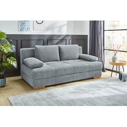 Jockenh&ouml;fer Schlafsofa JOCKENH&Ouml;FER GRUPPE "Calli, B: 205 cm, Liegefl. 160x200 cm, Dauerschl&auml;fer", grau, B:205cm T:110cm, Korpus: 95% Polyester, 5% Nylon;Kissen: 45% Polyacryl, 24% Viscose, 19% Polyester, Sofas, Schlafsofa, mit Bettfunktion & Bettkasten, Tonnentaschenfederkern