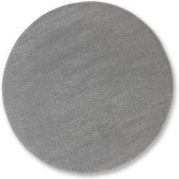Sch&ouml;ner Wohnen Kollektion Teppich "Pure 190" Gr. 1, silberfarben, H:21mm &Oslash;:160cm, Obermaterial: 100% Polypropylen, SCH&Ouml;NER WOHNEN-KOLLEKTION, Teppiche, Teppich, Wohnzimmer, Schlafzimmer, uni, leichter Glanz, robuster Kurzflor