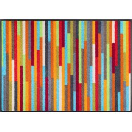 Teppich "Mikado Stripes", bunt, B:60cm H:7mm L:85cm, Kunstfaser, wash+dry by Kleen-Tex, Teppiche, Waschbarer Teppich Teppich, modernes Streifen Design, rutschhemmend, waschbar