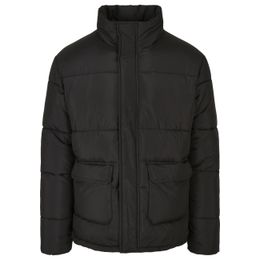 Winterjacke Urban Classics "Urban Classics Herren Short Puffer Jacket", Herren, Gr. XL, schwarz, 100% Polyester, unifarben, normal, amerikanischer Ausschnitt, Jacken Winterjacke