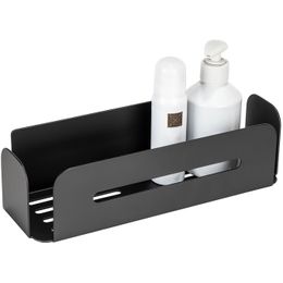 Duschregal Wenko "Turbo-Loc Modell Bivio", schwarz, B:30cm H:8cm T:10,5cm, Aluminium, Regale, aus Aluminium f&uuml;r Shampoo, rostfrei, Befestigen ohne Bohren