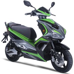 E-Mofaroller Gt Union "e-Striker 25", schwarz (schwarz, gr&uuml;n, schwarz), Elektromotorroller, 25 km/h, Bosch-Motor, B:72cm H:118cm L:184cm