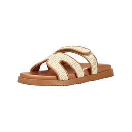 Pantolette Steve Madden "Steve Madden Pantoletten Lederimitat", Damen, Gr. 36, braun (natur), Lederimitat, Schuhe Pantolette