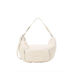 Marc O'Polo Umh&auml;ngetasche MARC O'POLO "aus weichem Teddyfell", Damen, Gr. B/H/T: 36cm x 19cm x 13cm, beige (raw cream), Polyester, Taschen Umh&auml;ngetasche