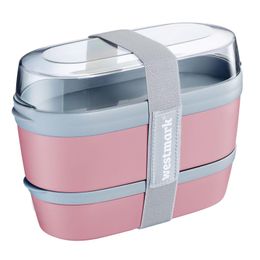 Lunchbox Westmark "&raquo;Maxi&laquo;", rosa, B:21cm H:15,5cm L:10cm, Kunststoff, Polyprophylen (PP), Lebensmittelaufbewahrungsbeh&auml;lter, Lunchbox, Made in Germany, 5 Jahre Garantie