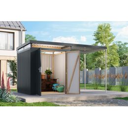 Ger&auml;tehaus Karibu "Titanium 2 SET mit Anbaudach", anthrazit, Ger&auml;teh&auml;user, Metall, Made in Germany