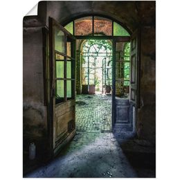 Wandbild Artland "Lost Place - alte T&uuml;r Fenster", bunt (farbe bild(er): bunt), B:60cm H:80cm, Bilder, als Alubild, Leinwandbild, Poster in verschied. Gr&ouml;&szlig;en