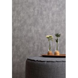 Vliestapete marburg, grau, B:0,7m L:10,05m, Vlies, Tapeten, Putzoptik, moderne Tapete f&uuml;r Wohnzimmer Schlafzimmer K&uuml;che