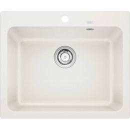 Granitsp&uuml;le Blanco "NAYA 6", wei&szlig;, B:62cm H:22cm T:51cm, Verbundwerkstoff, K&uuml;chensp&uuml;len