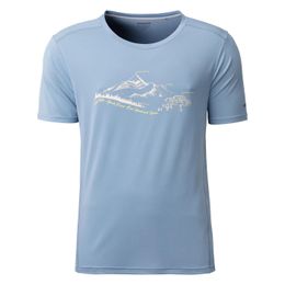 Funktionsshirt LPO "He-Funktionsshirt Finn", Herren, Gr. L, blau (blau shadow), Jersey, 94% Polyester. 6% Elasthan, regular fit h&uuml;ftbedeckend, Rundhals, offene Kante, Shirts Funktionsshirt