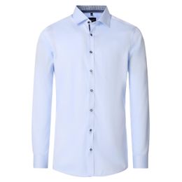 Businesshemd Venti "Venti Businesshemd uni", Herren, Gr. 37, Normalgr&ouml;&szlig;en, blau (hellblau), 100% Baumwolle, unifarben, sehr figurbetont, Hemden