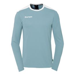 Langarmshirt Kempa "Langarmshirt Emotion 27", Herren, Gr. L, blau (aqua, wei&szlig;), Obermaterial: 100% Polyester Pol. recyc.., Shirts Langarmshirt