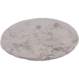 Sch&ouml;ner Wohnen Kollektion Fellteppich "Tender" Gr. 9, silber (silberfarben), H:26mm &Oslash;:120cm, Kunstfaser, SCH&Ouml;NER WOHNEN-KOLLEKTION, Teppiche, Fellteppich, besonders weich durch Microfaser, Kunstfell, waschbar, Wohnzimmer