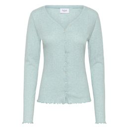 Sweatjacke Saint Tropez "Jersey-Cardigan GruSZ", Damen, Gr. L, ether melange, Obermaterial: 95% Baumwolle CO(Bio). 5% Polyester PES., Sweatjacken Sweatjacke