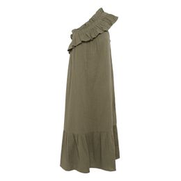 Midikleid Culture "Kleid CUelina", Damen, Gr. L, N-Gr, dusky gr&uuml;n, Obermaterial: 100% Baumwolle CO., Kleider Midikleid