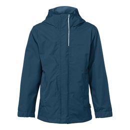 Regenjacke Vaude "Kids Escape Light Jacket IV", Kinder, Gr. 104, blau (schwarz sea), Obermaterial: 100% Polyester, unifarben, normal, eingesetzt elastischer Bund, Jacken Regenjacke, mit Kapuze, mit Eingrifftaschen, mit reflektierenden Details