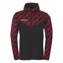Trainingsjacke Uhlsport "Trainingsjacke Progressive 28 Multi Hood", Herren, Gr. XXL, schwarz, rot, Obermaterial: 100% Polyester Pol. recyc.., Jacken Trainingsjacke