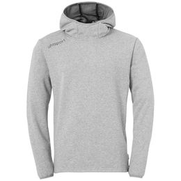 Kapuzenpullover Uhlsport "Kapuzenpullover ESSENTIAL", Herren, Gr. 4XL, grau (schwarz grau melange), Obermaterial: 62% Polyester Pol. recyc.. 38% Baumwolle CO(Bio)., Pullover Kapuzenpullover