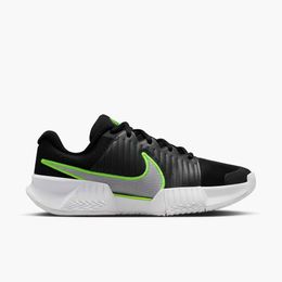 Tennisschuh Nike "GP Challenge Pro", Damen, Gr. 36,5, schwarz, wei&szlig;, anthrazit, volt, Synthetik, Textil, Schuhe, Sandplatzschuhe f&uuml;r Aschepl&auml;tze
