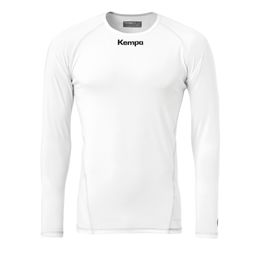 Langarmshirt Kempa "Longsleeve ATTITUDE Kids", M&auml;dchen, Gr. 152, wei&szlig;, Obermaterial: 88% Polyester PES. 12% Elasthan EL., Shirts Langarmshirt
