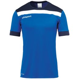 Trainingsshirt Uhlsport "Trainings-T-Shirt OFFENSE 23 Kids", M&auml;dchen, Gr. 116, blau (azurblau, marine, wei&szlig;), Obermaterial: 100% Polyester PES., Shirts