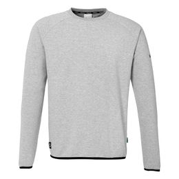 Sweatshirt Uhlsport "Sweatshirt ID", Herren, Gr. XXL, grau (schwarz grau melange), Obermaterial: 72% Baumwolle CO(Bio). 28% Polyester Pol. recyc.., Sweatshirts Sweatshirt