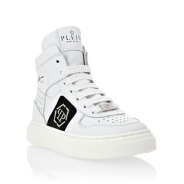 Sneaker Philipp Plein "Hexagon", Jungen, Gr. 24, Normalschaft, 01, wei&szlig;, Schuhe Sneaker