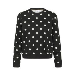 Strickpullover Saint Tropez "Strickpullover ZagnaSZ", Damen, Gr. M, schwarz (schwarz ice big dot), Obermaterial: 65% Baumwolle CO. 35% Polyester PES., Pullover Strickpullover