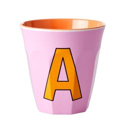 Rice Melamin Becher Buchstaben &Oslash;9 x H9cm, mehrfarbig, A2 skandinavische Deko Online Shop