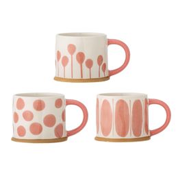 Bloomingville Creative Collection Linora Becher 3er-Set Rose, 8,5 cm, &Oslash; 11 cm skandinavische Deko Online Shop