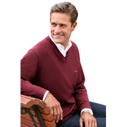 Marco Donati Damen V-Ausschnitt-Pullover bordeaux Gr&ouml;&szlig;e 62
