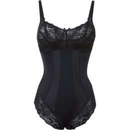 bonprix Shape Body mit mittlerer Formkraft, schwarz, Gr.40, Geschm&uuml;ckter Shape Body mit mittlerer Formkraft