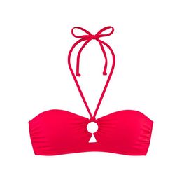 s.Oliver Bandeau-Bikini-Top 'Beverly' rot Gr. 38 Cup A/B. Mit Zierring. Ohne B&uuml;gel Und Mit Seitlichen St&auml;bchen. Nachhaltig.