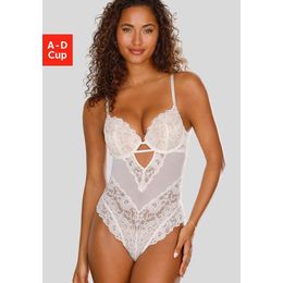 JETTE Body beige Gr. 75 Cup A f&uuml;r Damen. Mit Integriertem Kissen und mit B&uuml;gel. Figurbetont