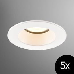 Onooro KALULA Einbaustrahler 5er-Set, GU10, IP65 fixiert, inklusive Leuchtmittel, BEL03521WM5B#5+BOB00141CL5L#5,