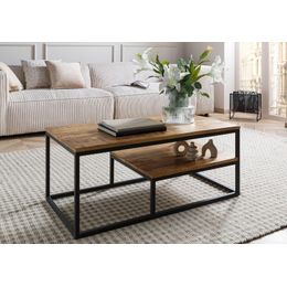 Couchtisch Mango 100x50x43 hellbraun ge&ouml;lt LOUNGE COLLECTION #101