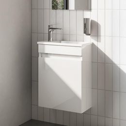evineo ineo2 Schrank mit G&auml;stebecken B: 46,4 cm, mit 1 T&uuml;r, Anschlag variabel, BE0841WH+BE0840WH,