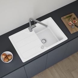 evineo line 100 K&uuml;chensp&uuml;le mit seitlicher Ablage B: 78 T: 50 cm, drehbar, FOD100SWE,